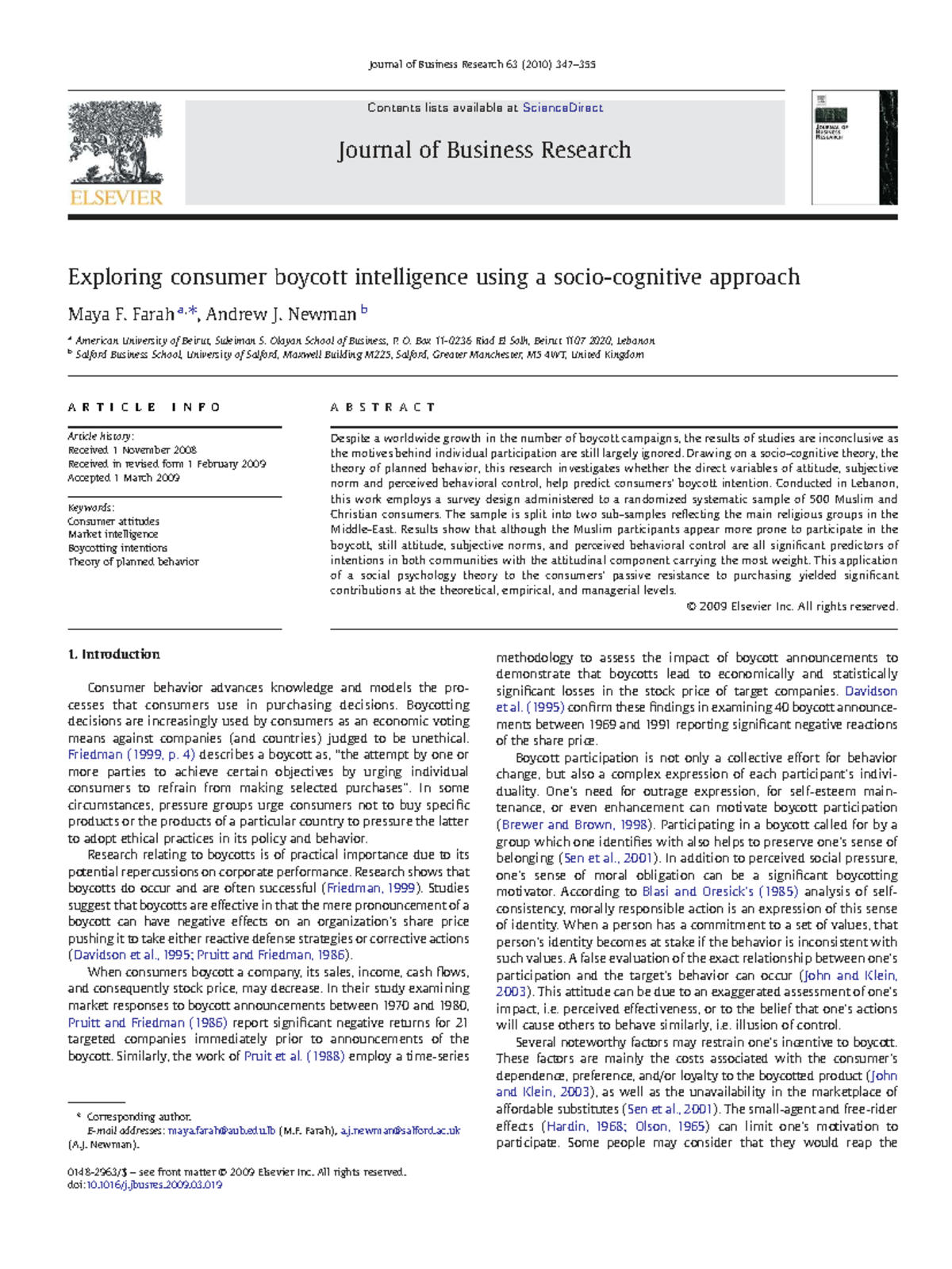 Exploring Consumer Boycott Intentions: Insights from Lebanon (BUS 101 ...