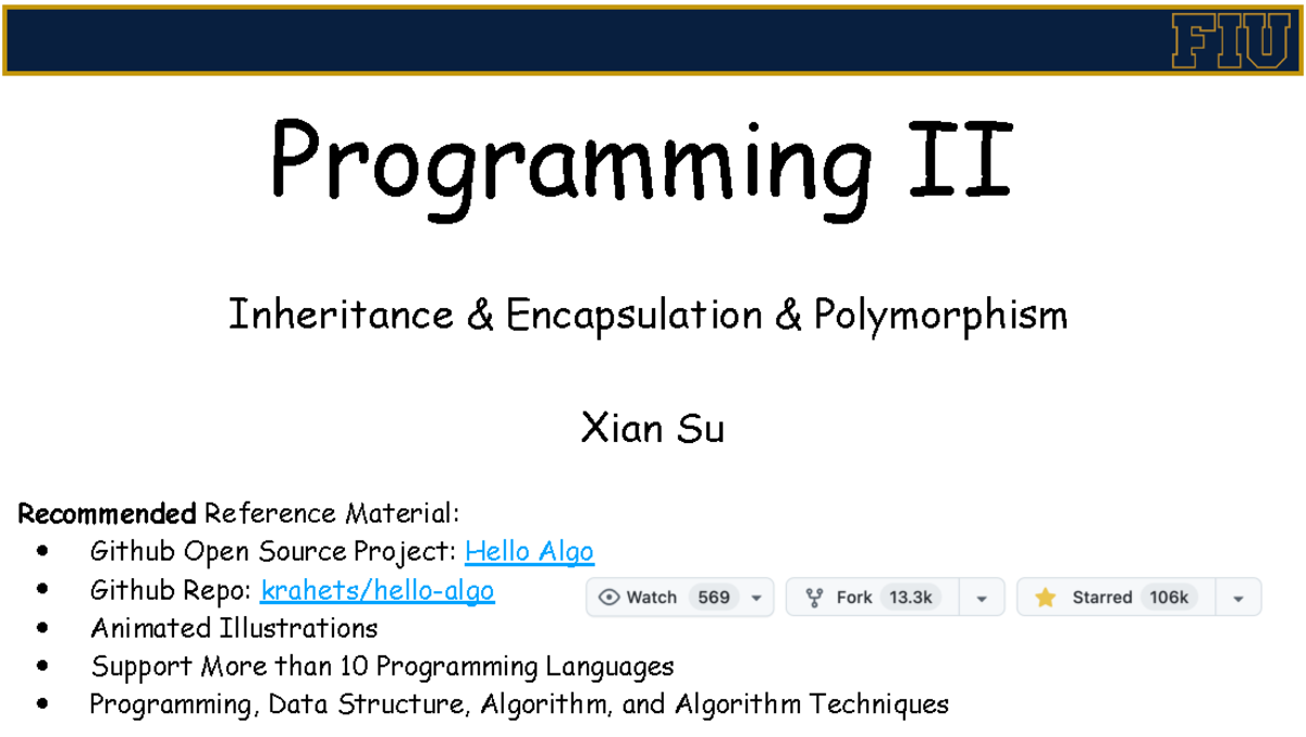 Programming Ii Understanding Inheritance Encapsulation And Polymorphism 6846