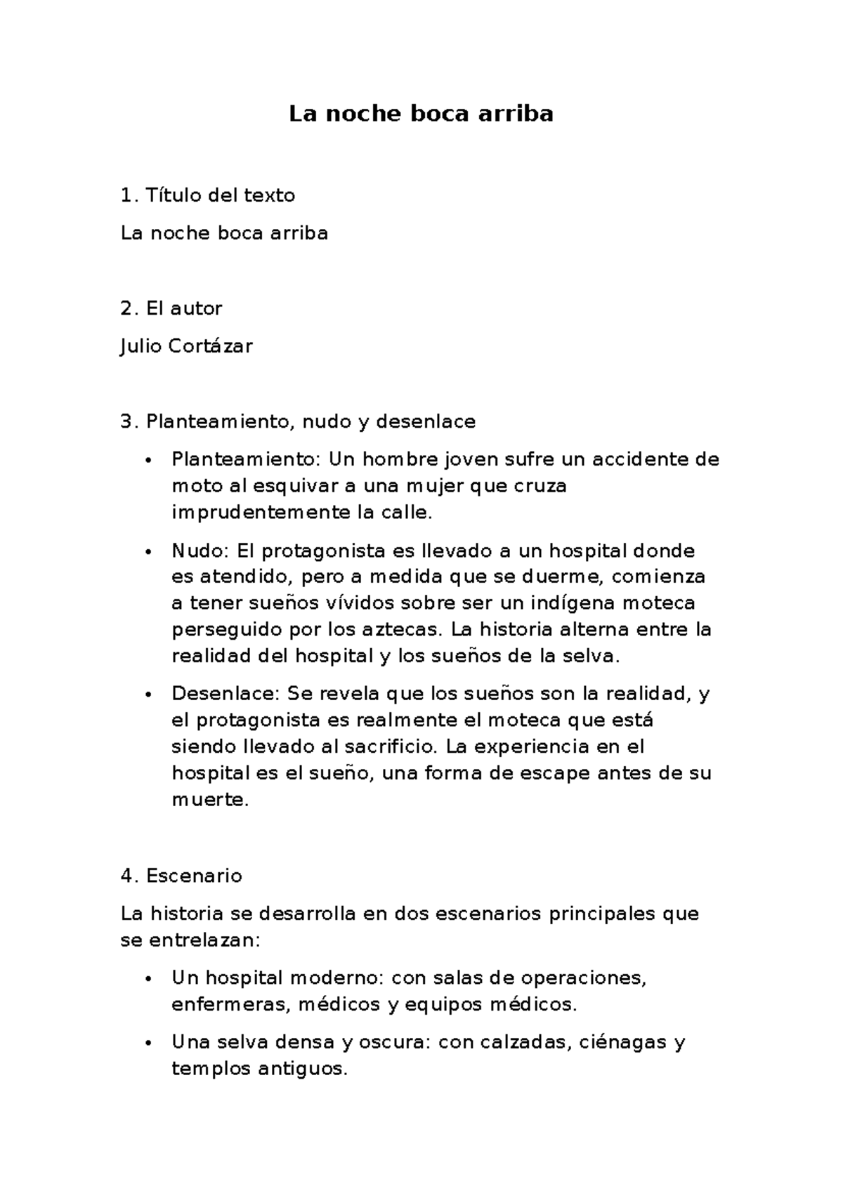 La noche boca arriba: análisis y resumen del cuento de Julio Cortázar ...