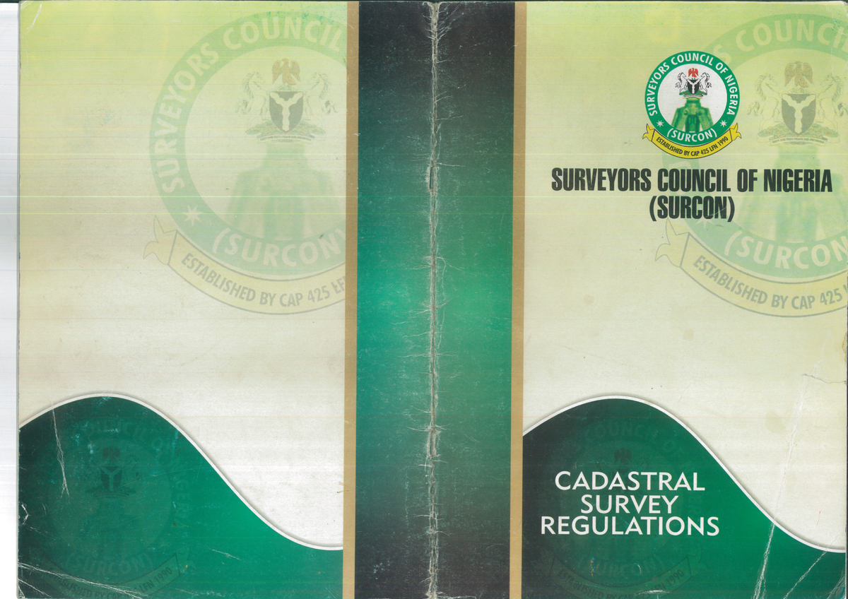Cadastral Survey Regulations: Guidelines by SURCON for Surveyors in ...