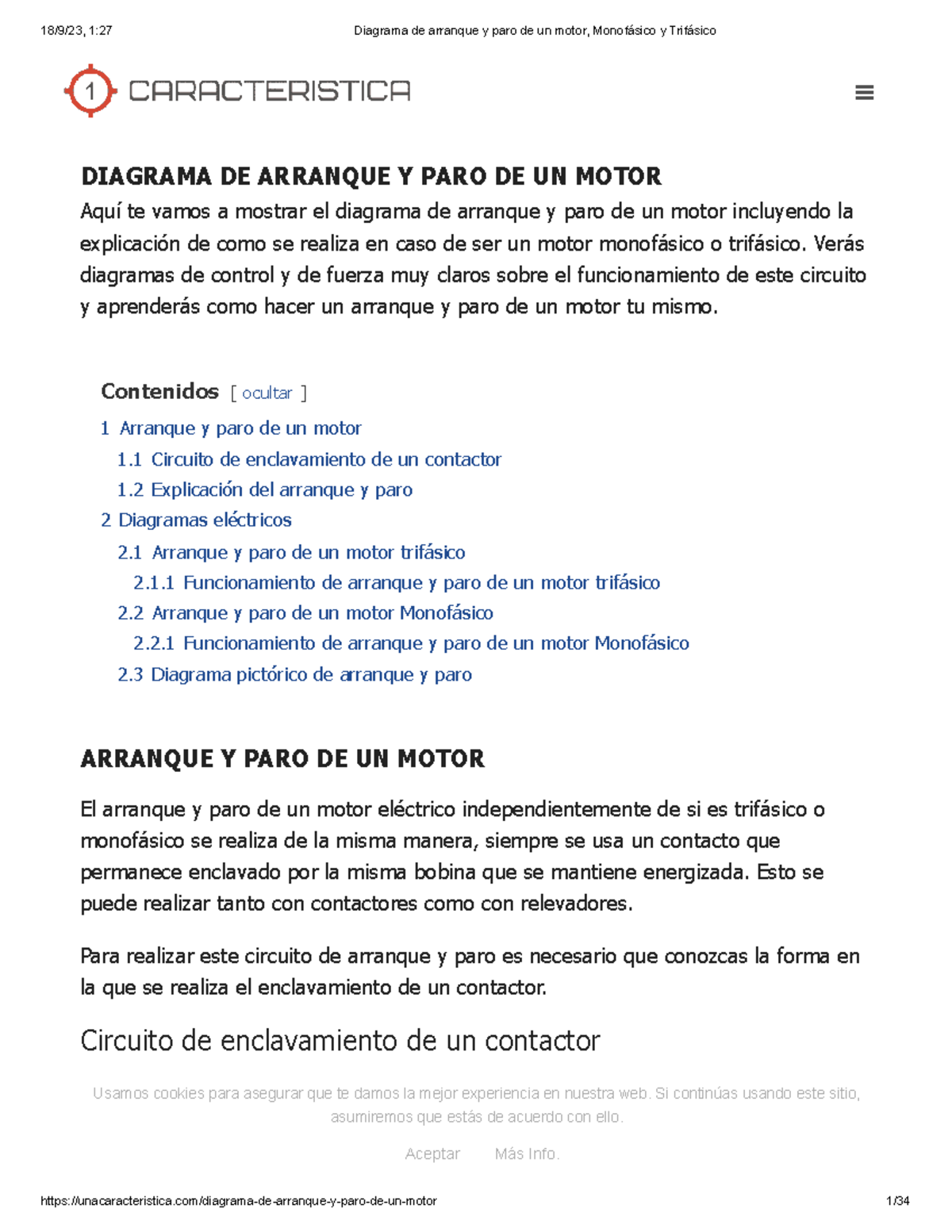 Diagrama de Arranque y Paro de Motores Monofásicos y Trifásicos - Studocu