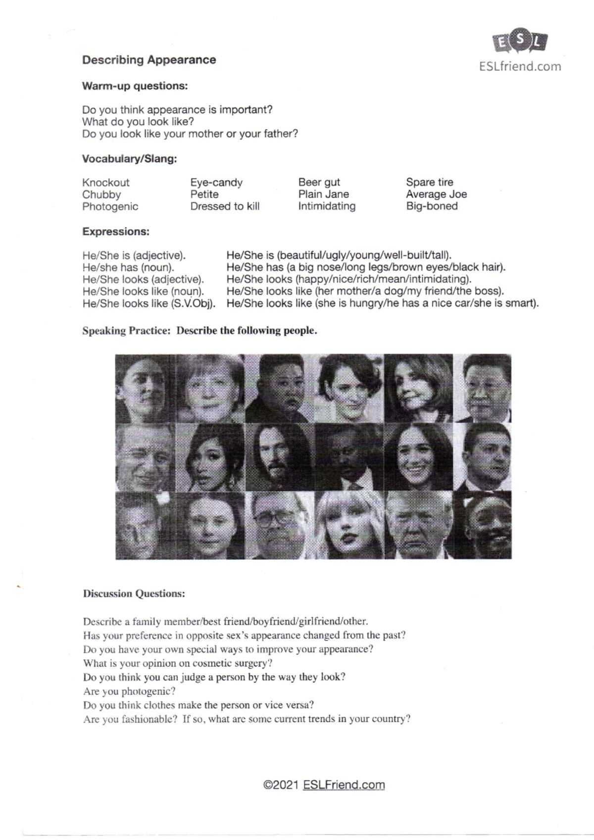 ESL 101: Describing Appearance and Its Importance in Communication ...