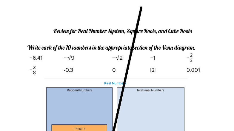 Review for Math 101: Real Numbers, Roots & Equations - Studocu