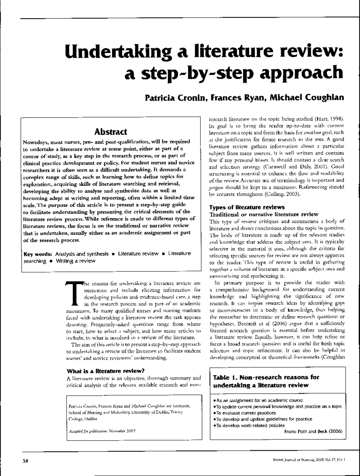 Literature Review Guide for Nursing Students: A Step-by-Step Approach ...