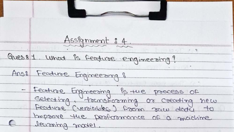 ML Assignment 4 - Feature Engineering and Model Selection - Studocu