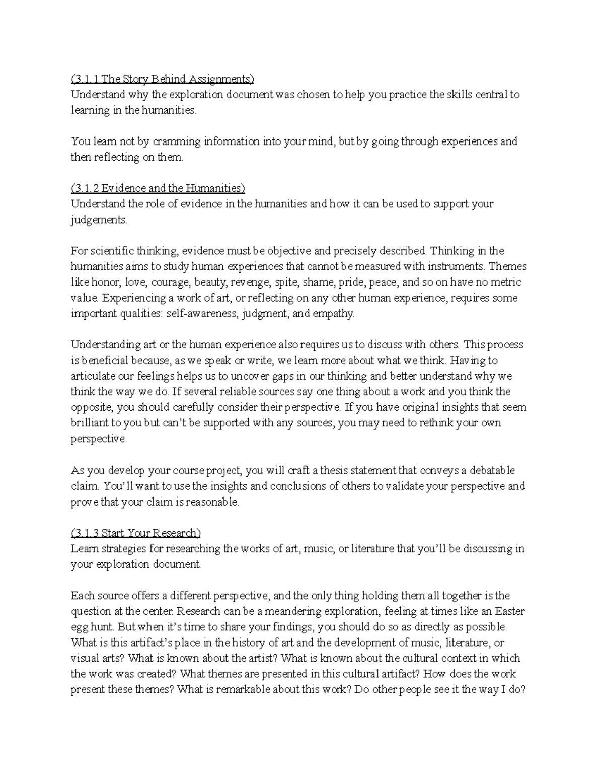 HUM 200 - Module 3 - Key Soomo Notes on Humanities Exploration - Studocu