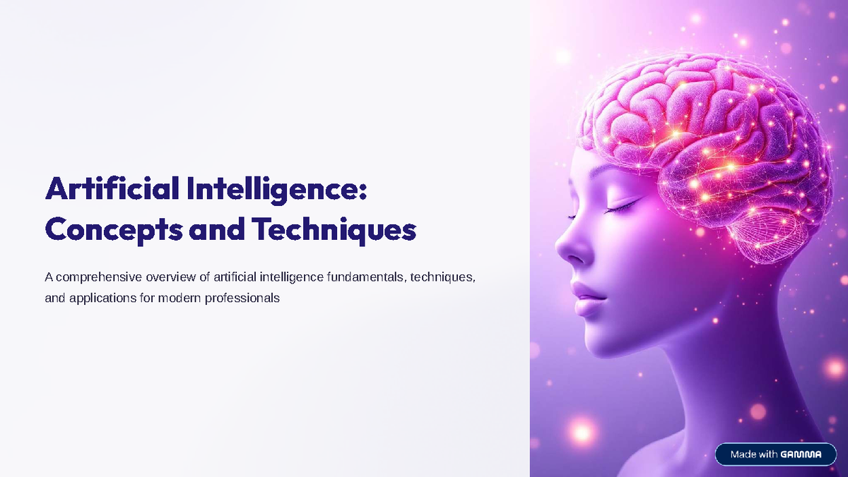 Artificial Intelligence Concepts & Techniques: A Comprehensive Overview ...