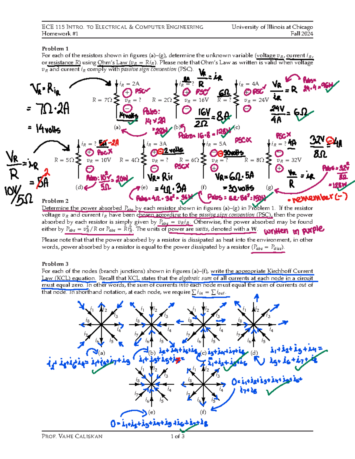 ECE 115 - Homework 1: Basic Circuit Analysis & Laws - Studocu