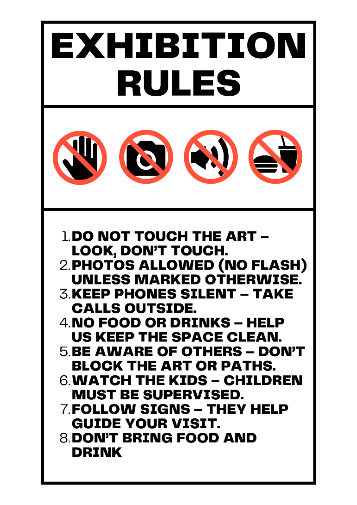 Art Exhibition Rules: Guidelines for a Respectful Visit - Studocu