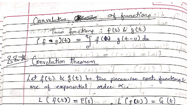 Convolution Theorem and Fourier Series Analysis (MATH 36017) - Studocu