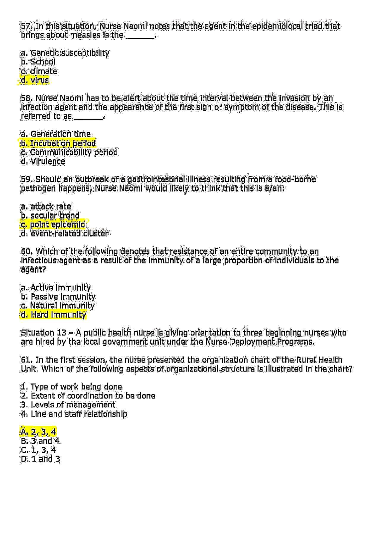 Quiz 3666: Epidemiology and Public Health Concepts - Studocu