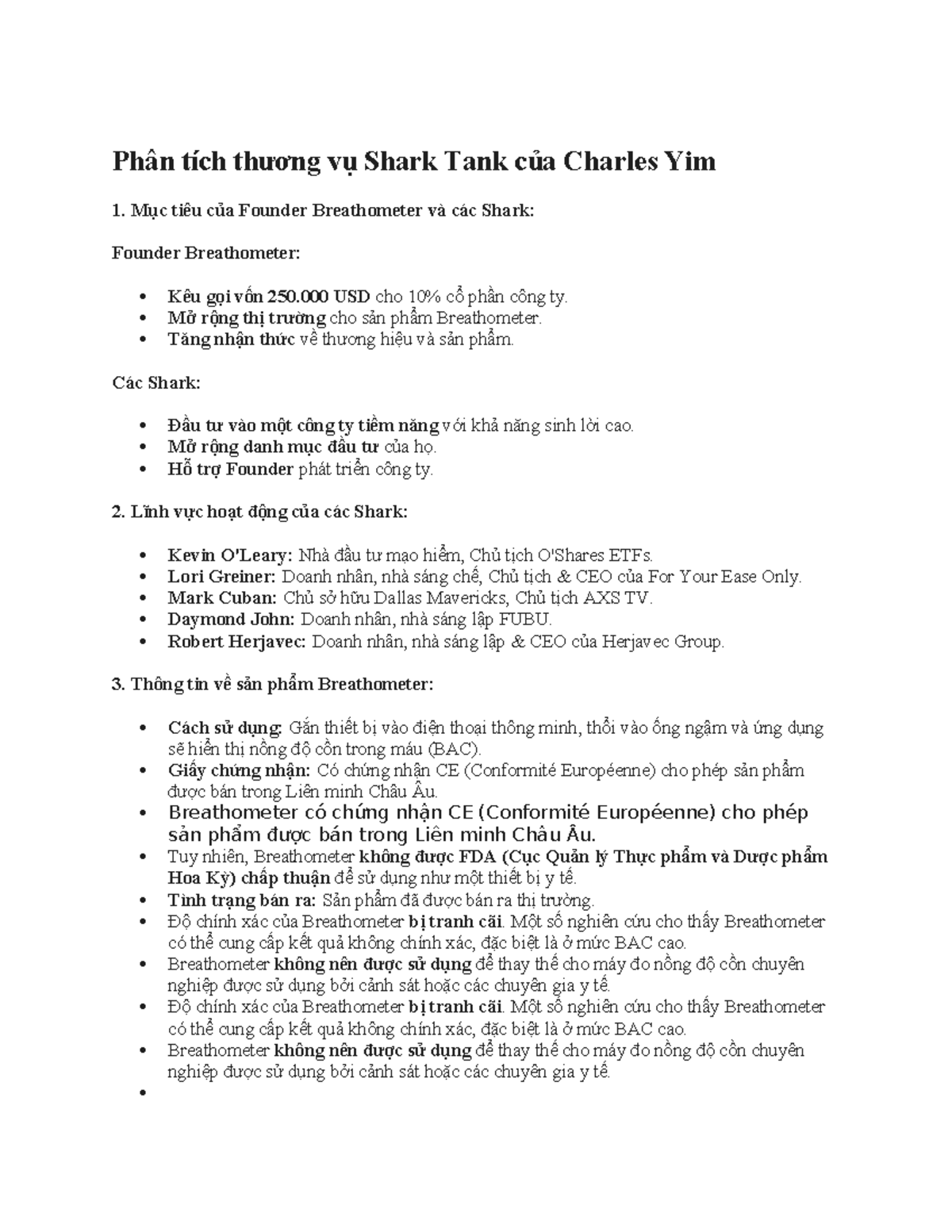 Phân tích thương vụ Shark Tank của Charles Yim - Phân tích thương vụ ...