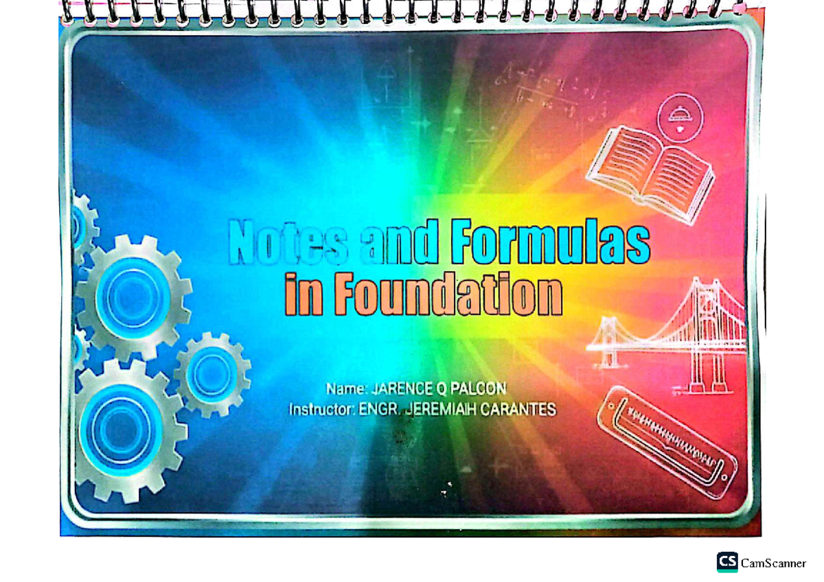 Final Notes and Formulas for Foundation Design (CS) - Studocu