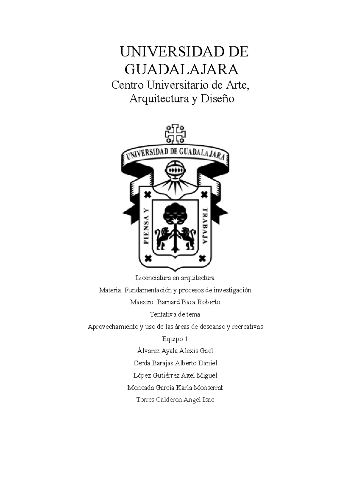 Aprovechamiento de Áreas Recreativas en CUAAD: Estudio y Propuestas ...