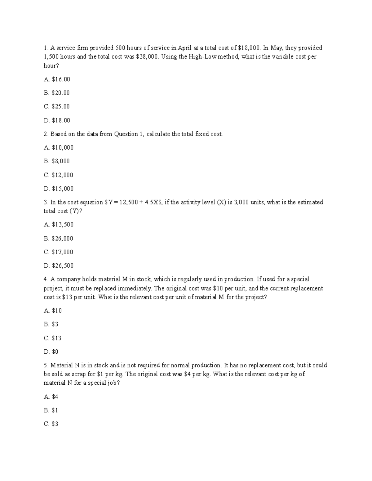 F2P2 2025B 3 - Cost Analysis and Variance Calculations - Studocu