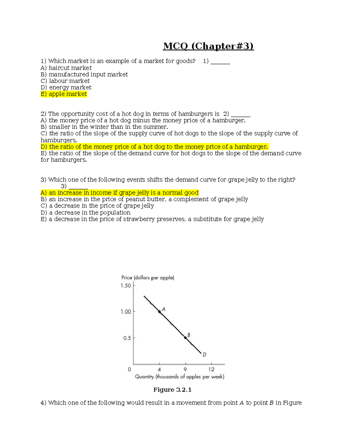 Chapter 3 Tutorial Questions (ECO101) - Studocu