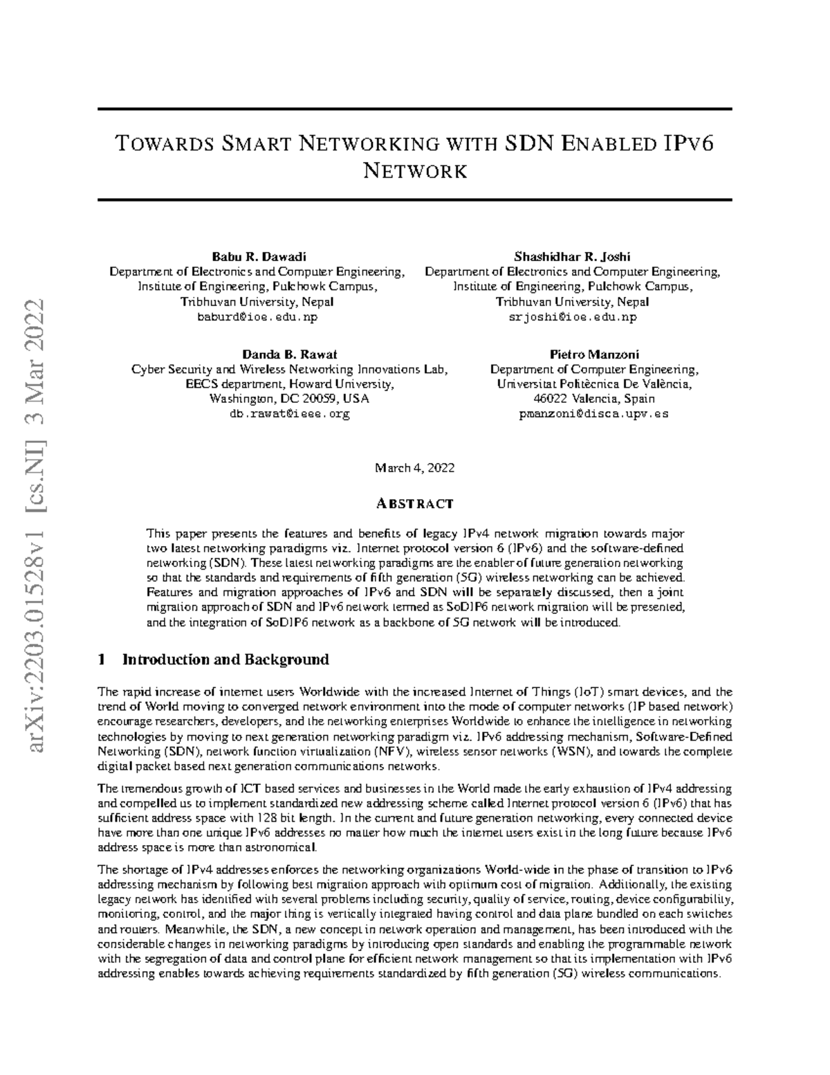 Final Exam: SoDIP6 Network Migration in SDN and IPv6 (2203) - Studocu