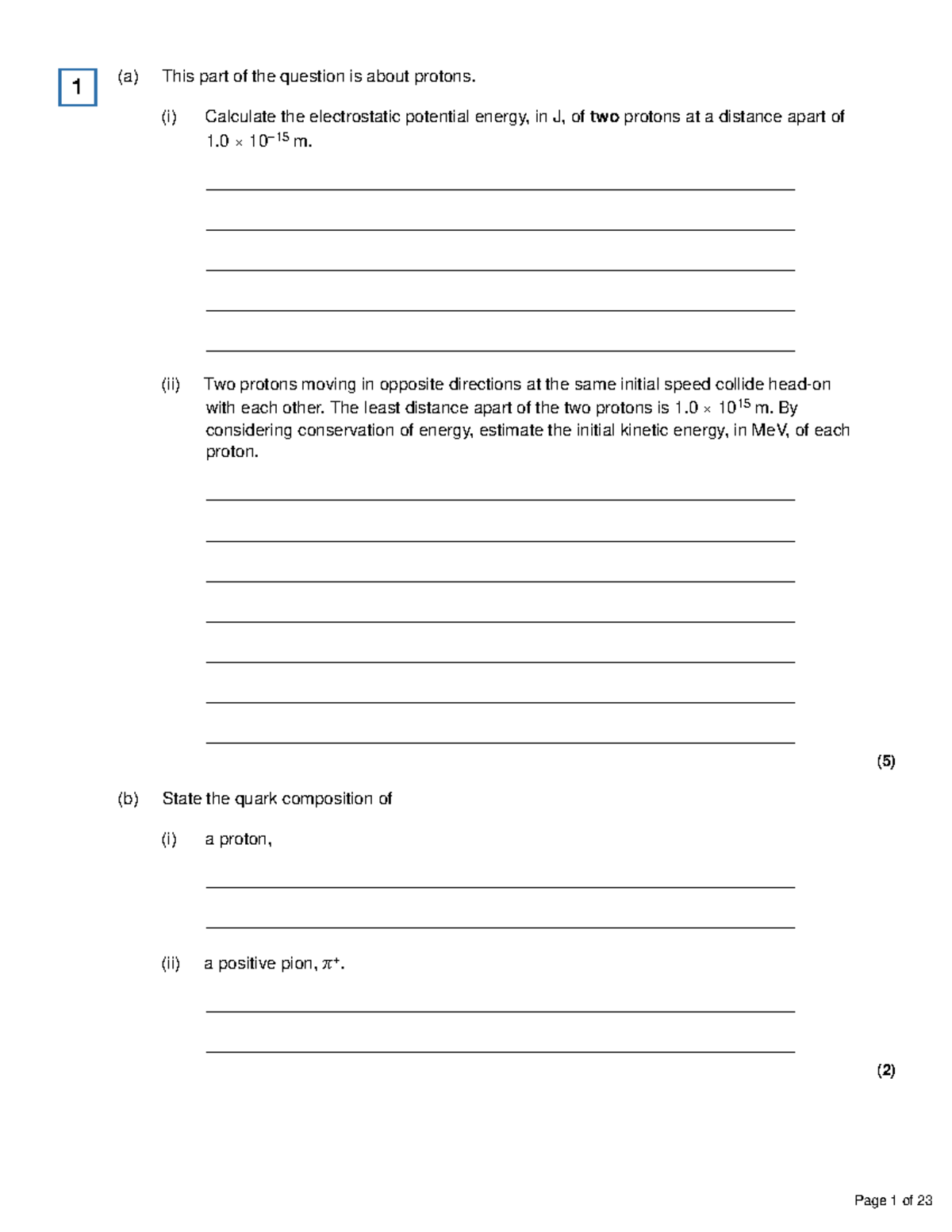 Electric Fields III - Practice Questions and Solutions - Studocu