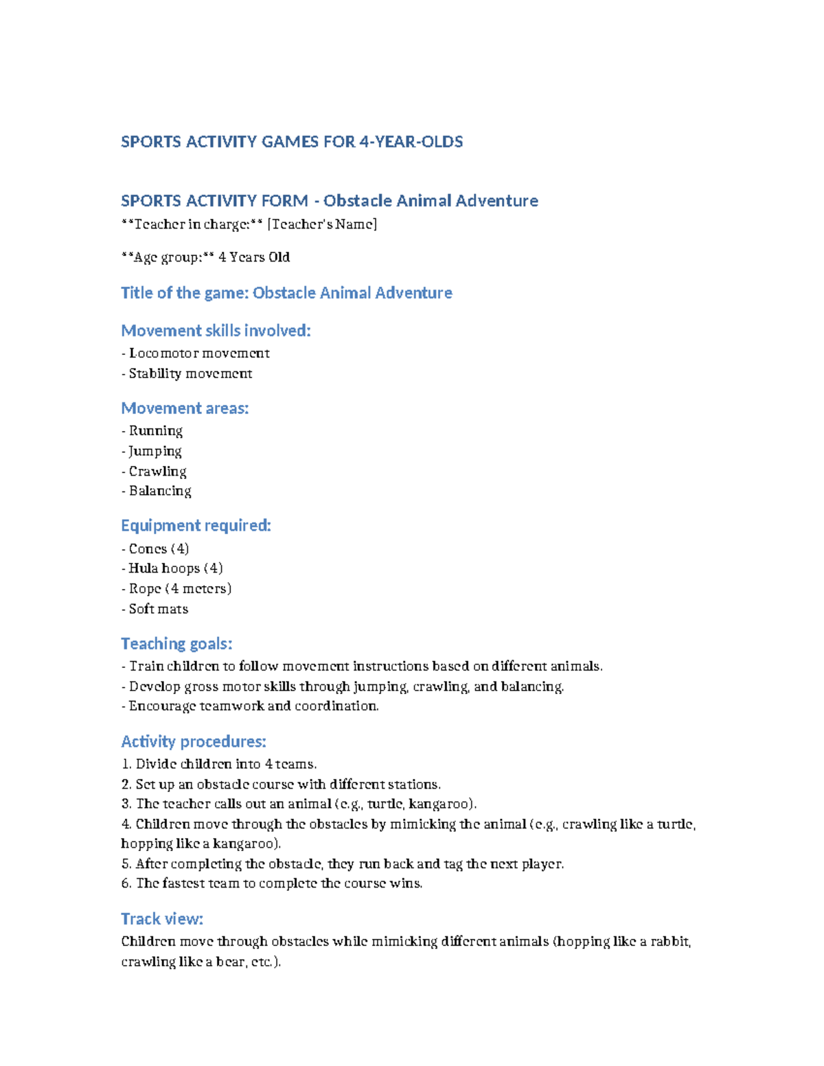 Complete Sports Activity Games - SPORTS ACTIVITY GAMES FOR 4-YEAR-OLDS ...