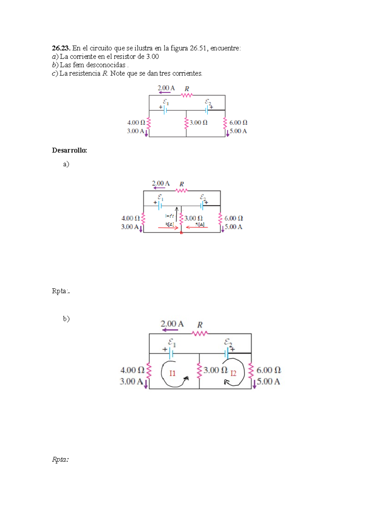Ejercicios de Circuitos Eléctricos - Deber 26: Problemas y Soluciones - Studocu