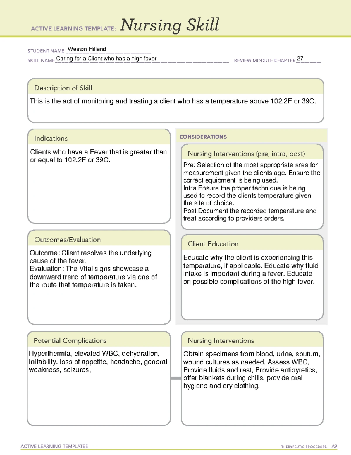 Post mortem care - ACTIVE LEARNING TEMPLATES THERAPEUTIC PROCEDURE A ...