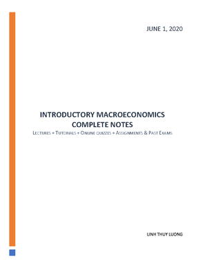 Lecture 11 (annotated) - Intro Macro, ECON Lecture 11: Balance of Payments Nahid Khan University ...