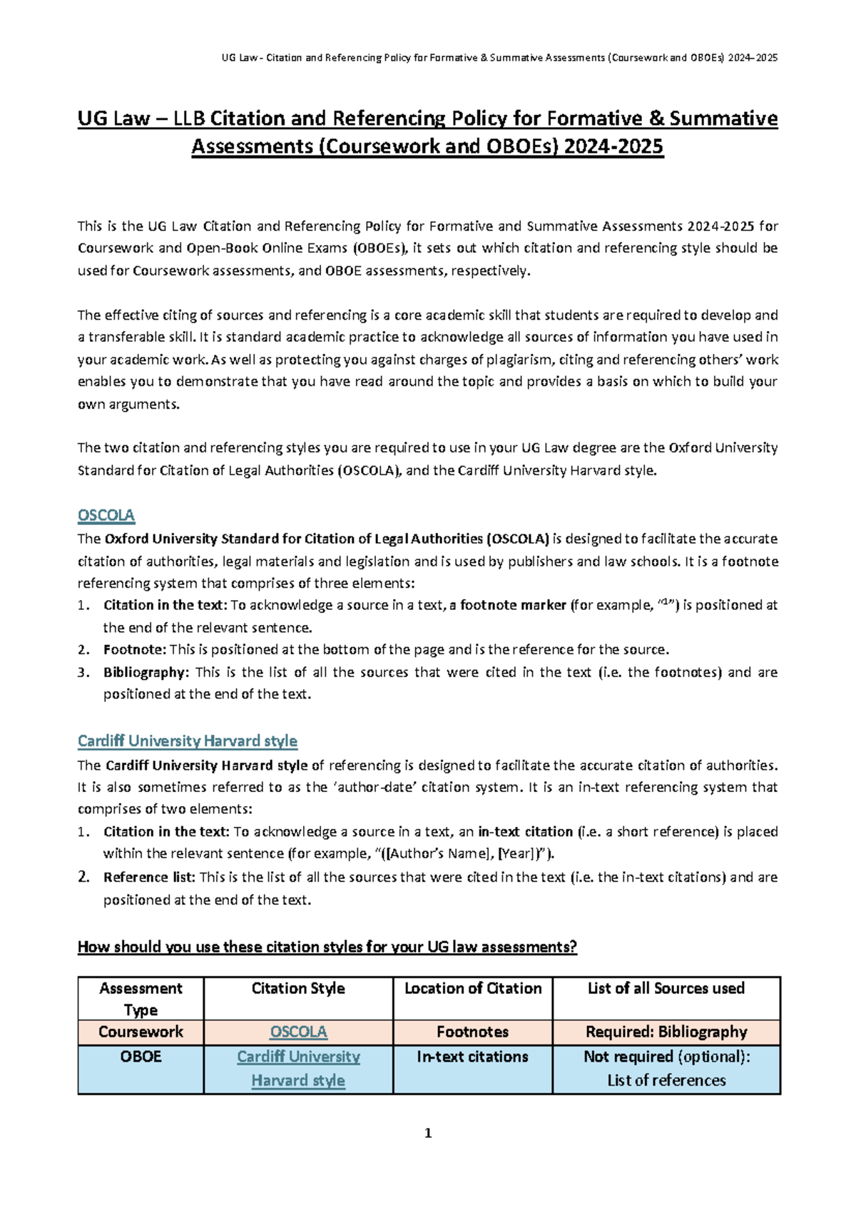 UG Law Citation and Referencing Policy 2024-2025 - Final - UG Law ...
