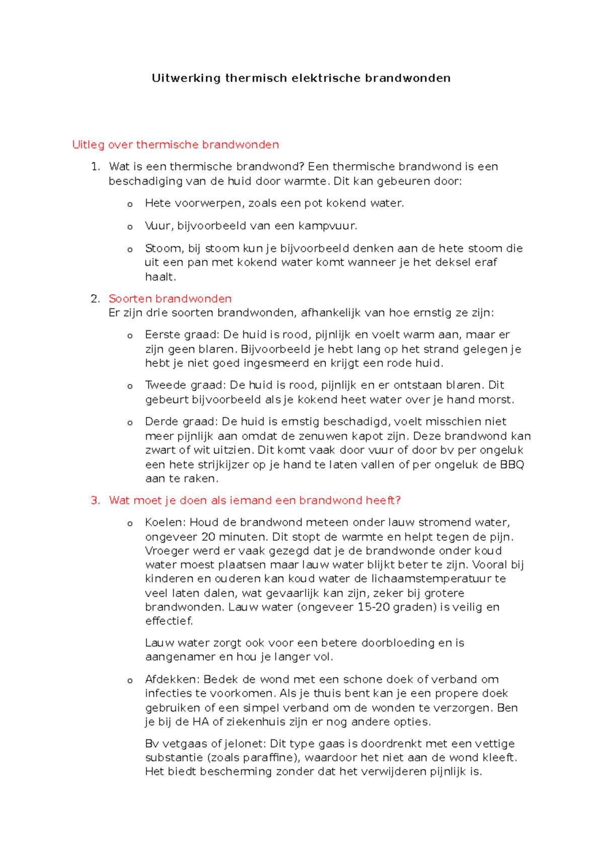 Uitwerking van Thermische Brandwonden: Soorten, Behandeling en ...