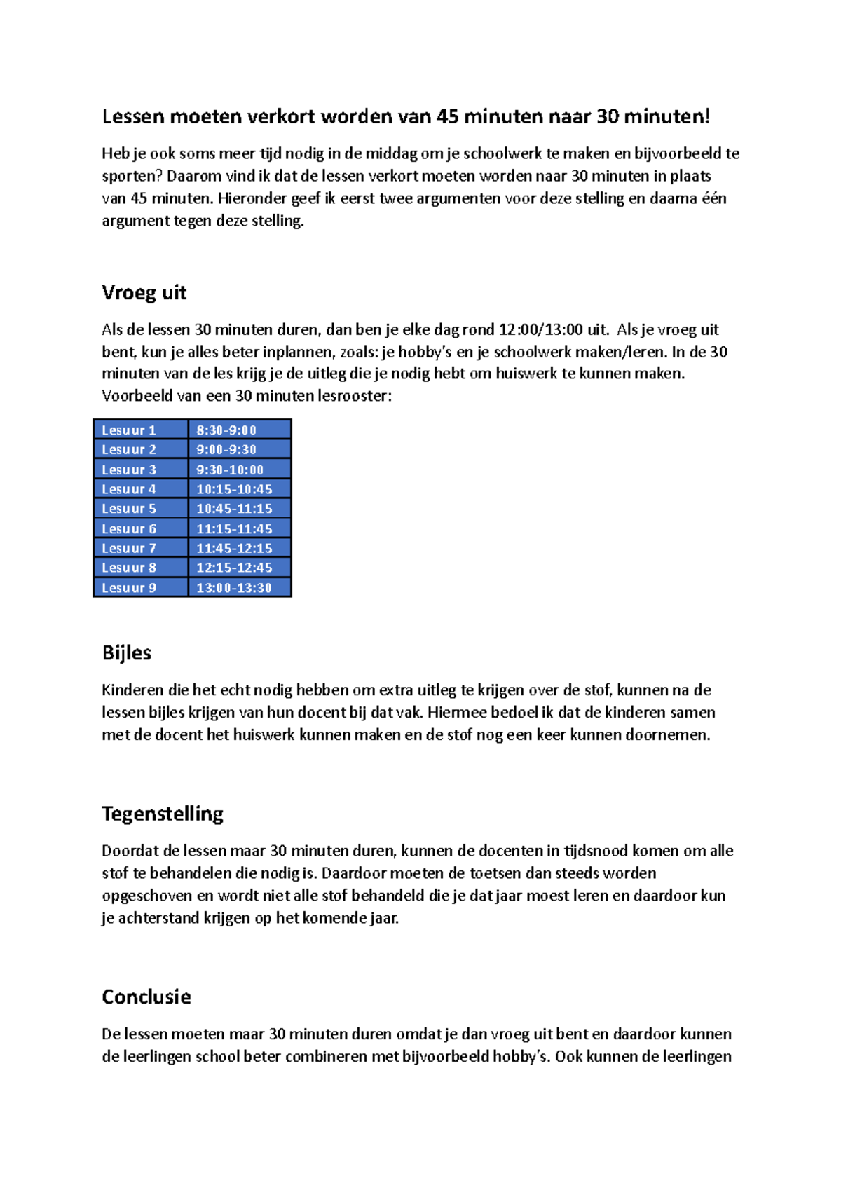 Betoog Nederlands: Pleidooi voor Verkorting van Lessen naar 30 Min ...