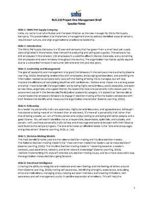 BUS210 2-3 Assignment - 2-3 Assignment: Management Approaches Olivia ...