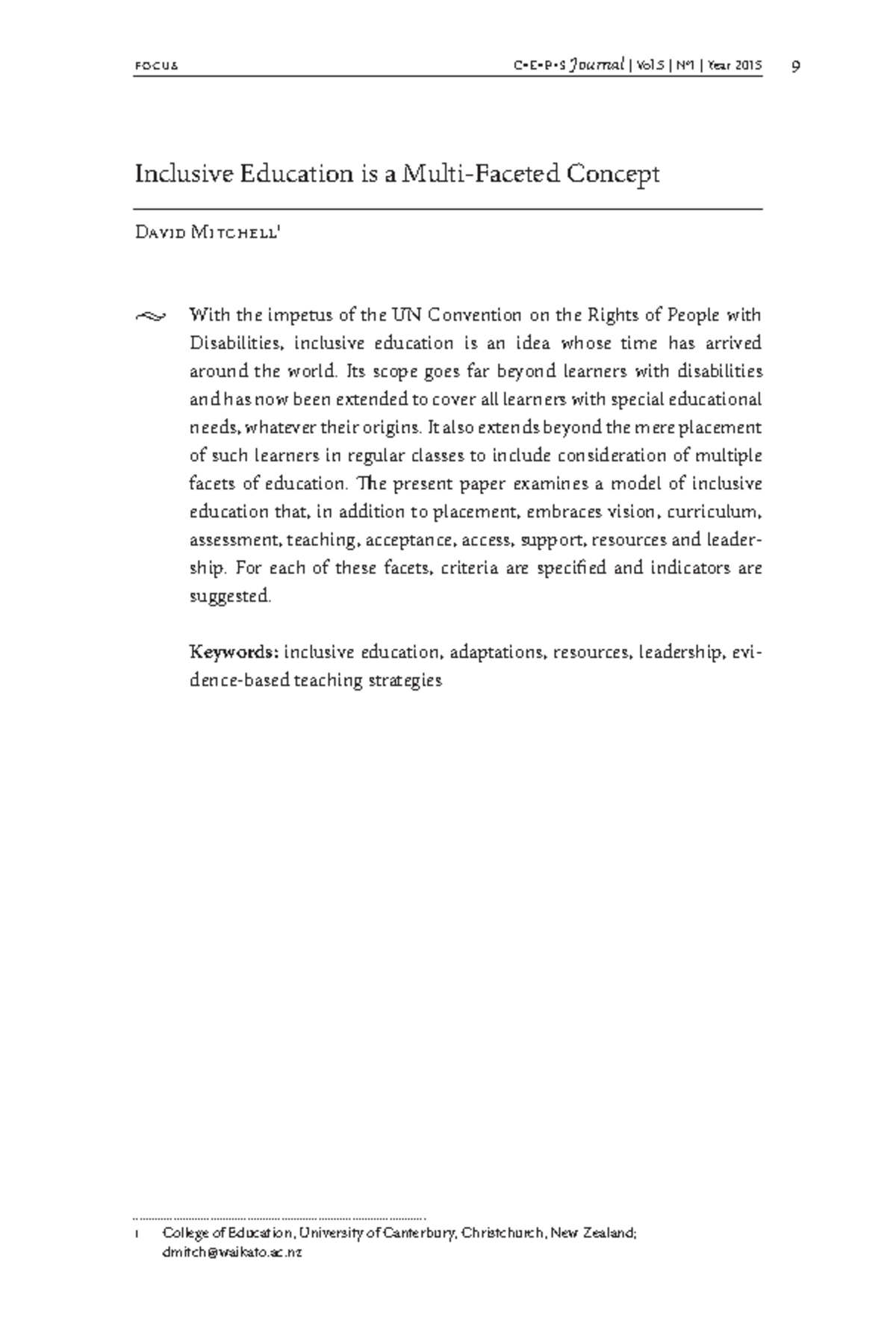 EJ1128952 - Inclusive Education: A Multi-Faceted Approach to Learning ...