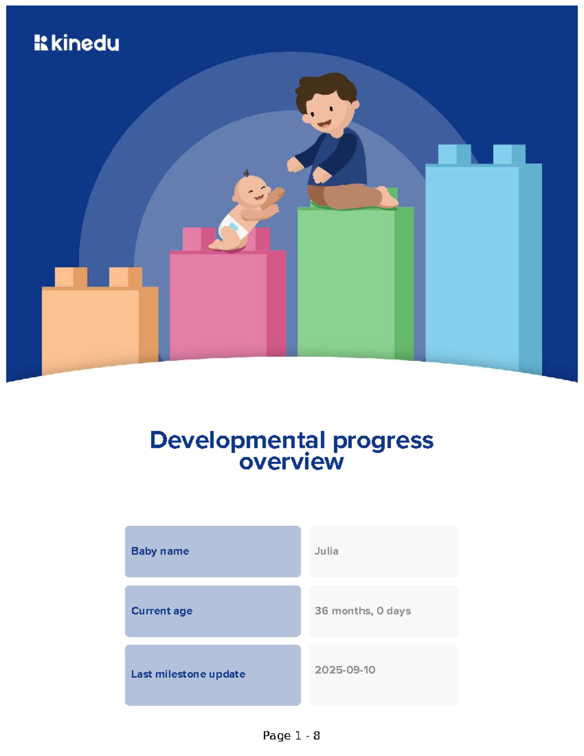 Developmental Progress Overview for Julia (36 Months) - Studocu