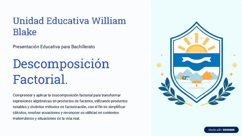 Semana 81BGU - Presentación sobre Descomposición Factorial en ...