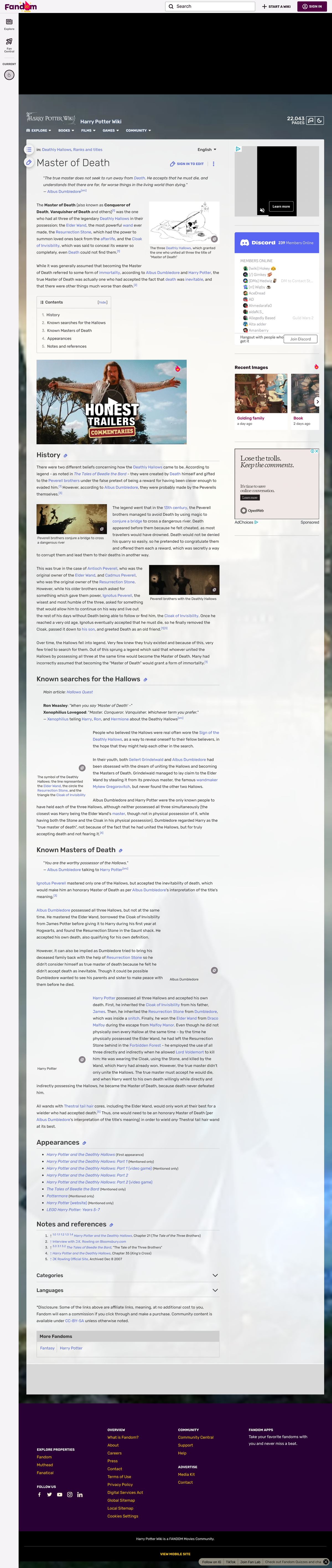 Master of Death Harry Potter Wiki Fandom - EXPLORE PROPERTIES Fandom ...