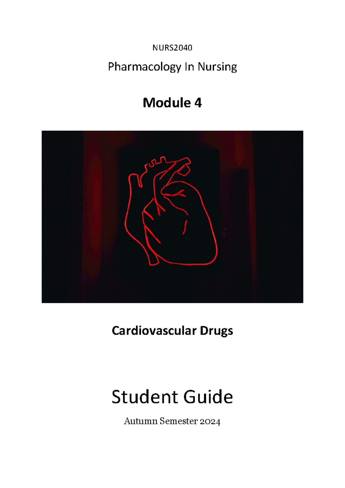 NURS Module 4 Final Exam: Cardiovascular Drugs Student Guide - Studocu