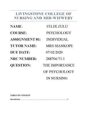 Assignment 2- critical thinking - Week Two Assignment: Journal Chamberlain University College of ...