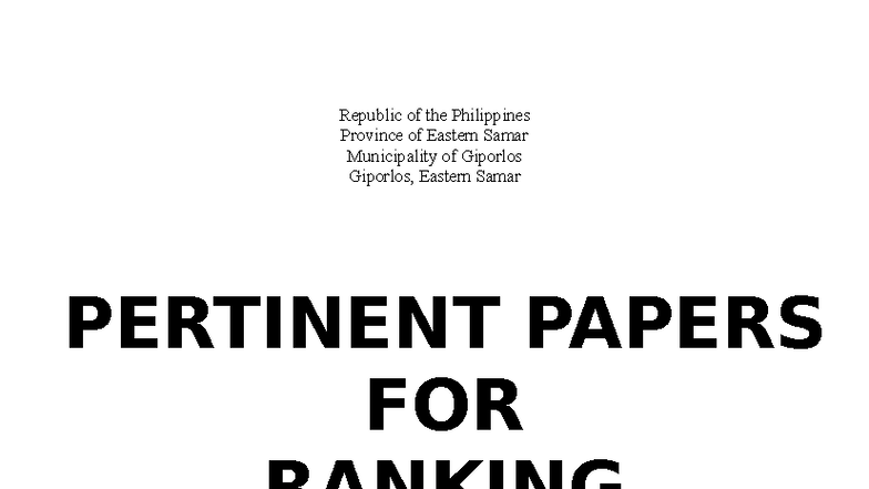 Pertinent Paper Cover PAGE - BSED - Science - PERTINENT PAPERS FOR ...