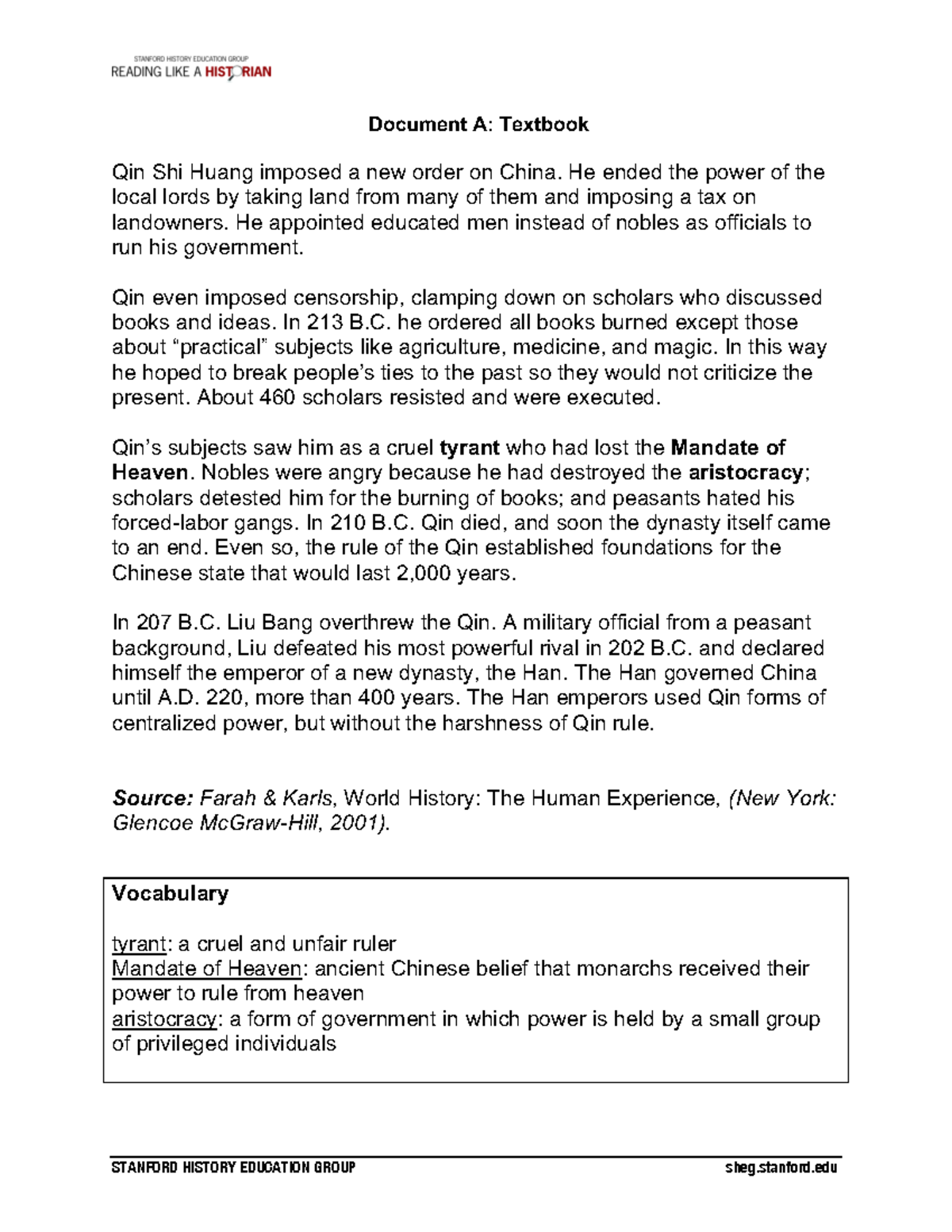 Qin Dynasty Evaluations: Insights from Textbook & Confucian Essays ...