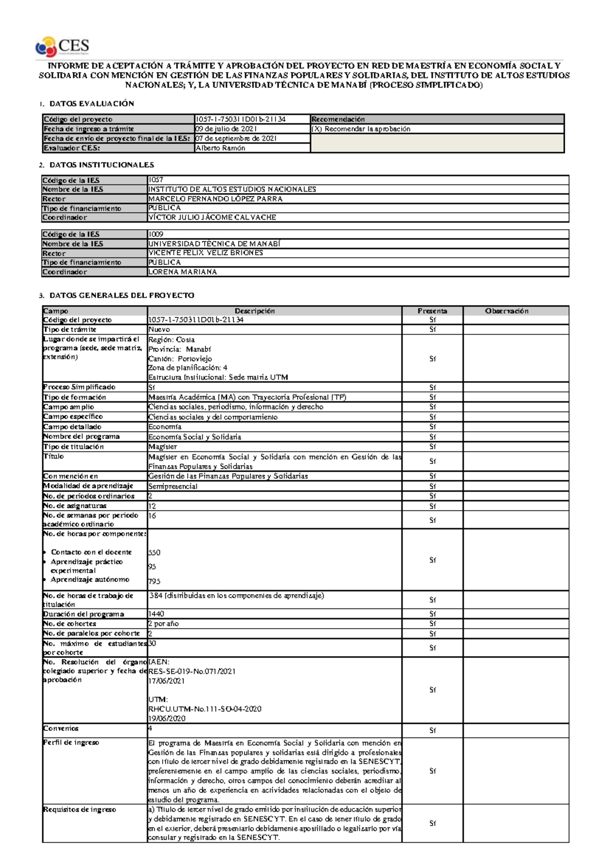 Documento oficial - SDSDSD - INFORME DE ACEPTACIÓN A TRÁMITE Y ...