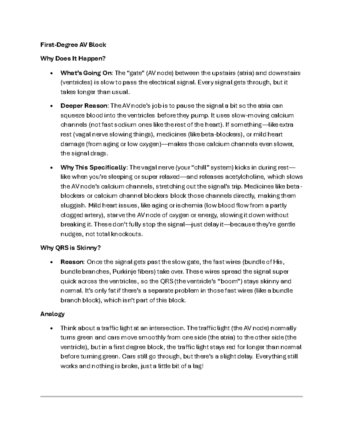 Heart Block Cheat Sheet: Understanding AV Node Dysfunction - Studocu