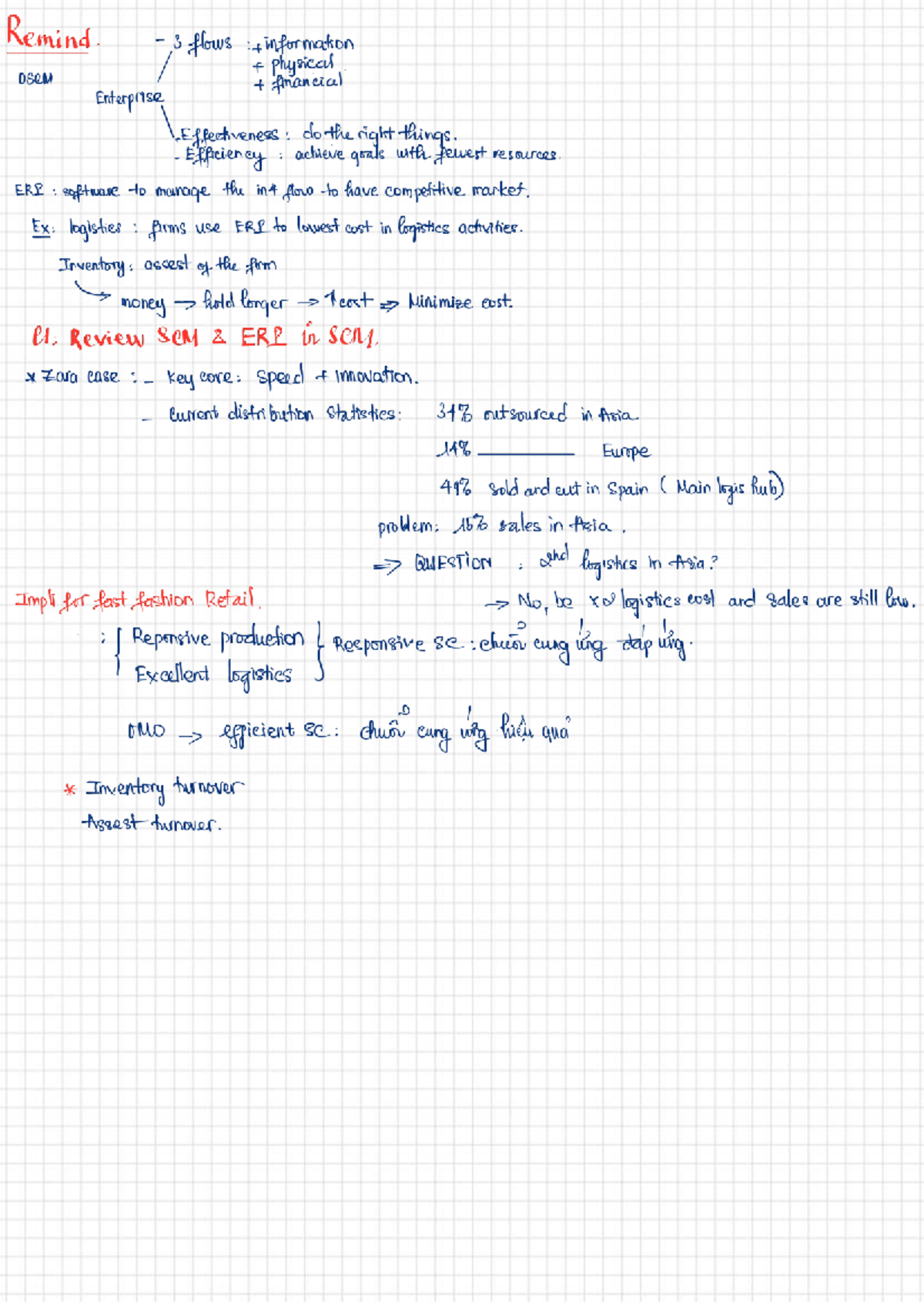 ERP and SCM Analysis: Enhancing Efficiency in Fast Fashion Retail - Studocu