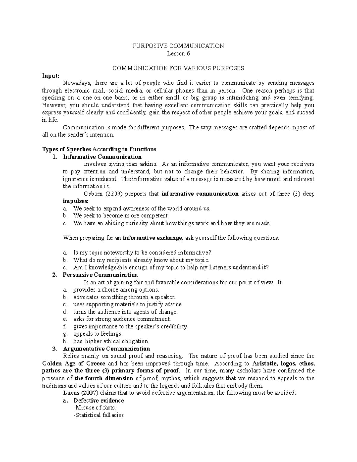 9 principles of effective communication - Purposive Communication ...