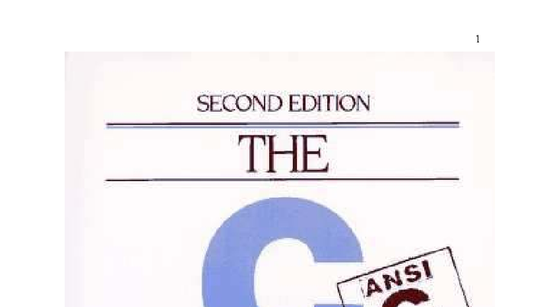 C Programming Language 2nd Edition: Comprehensive Study Guide - Studocu