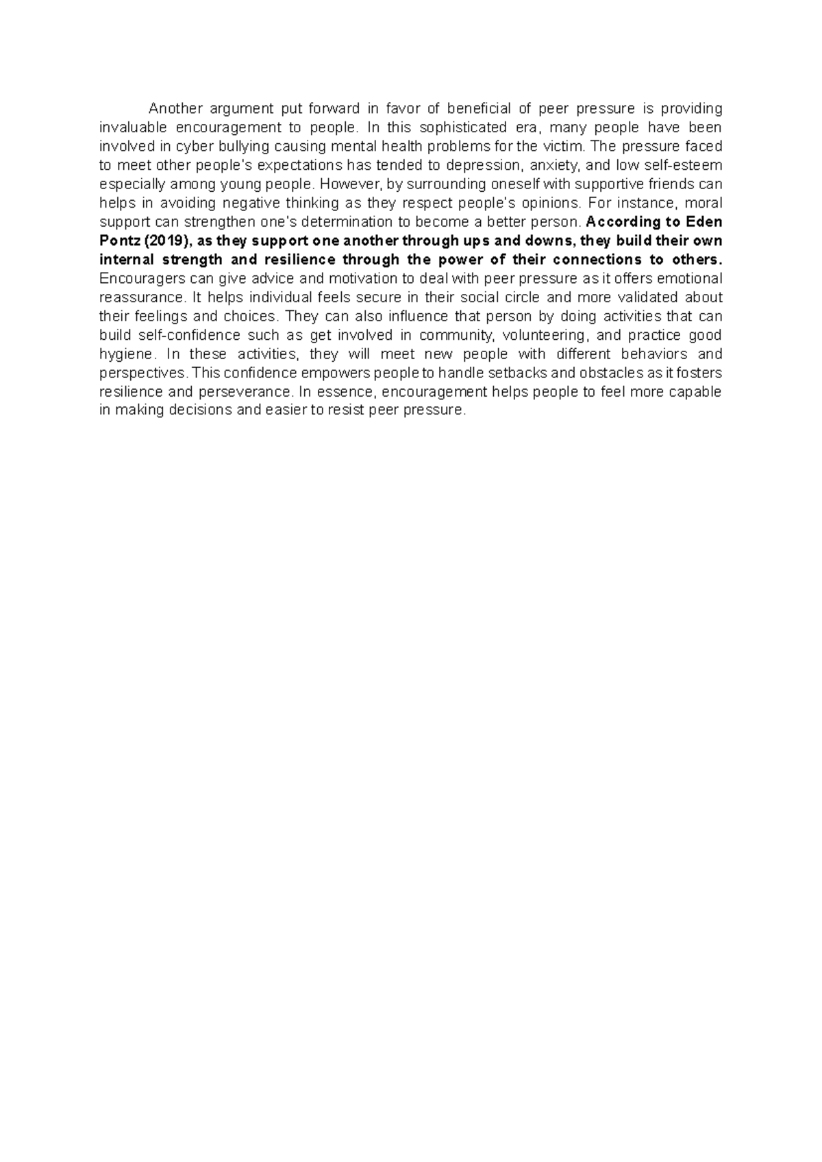 Peer Pressure: The Positive Impact of Supportive Relationships - Studocu