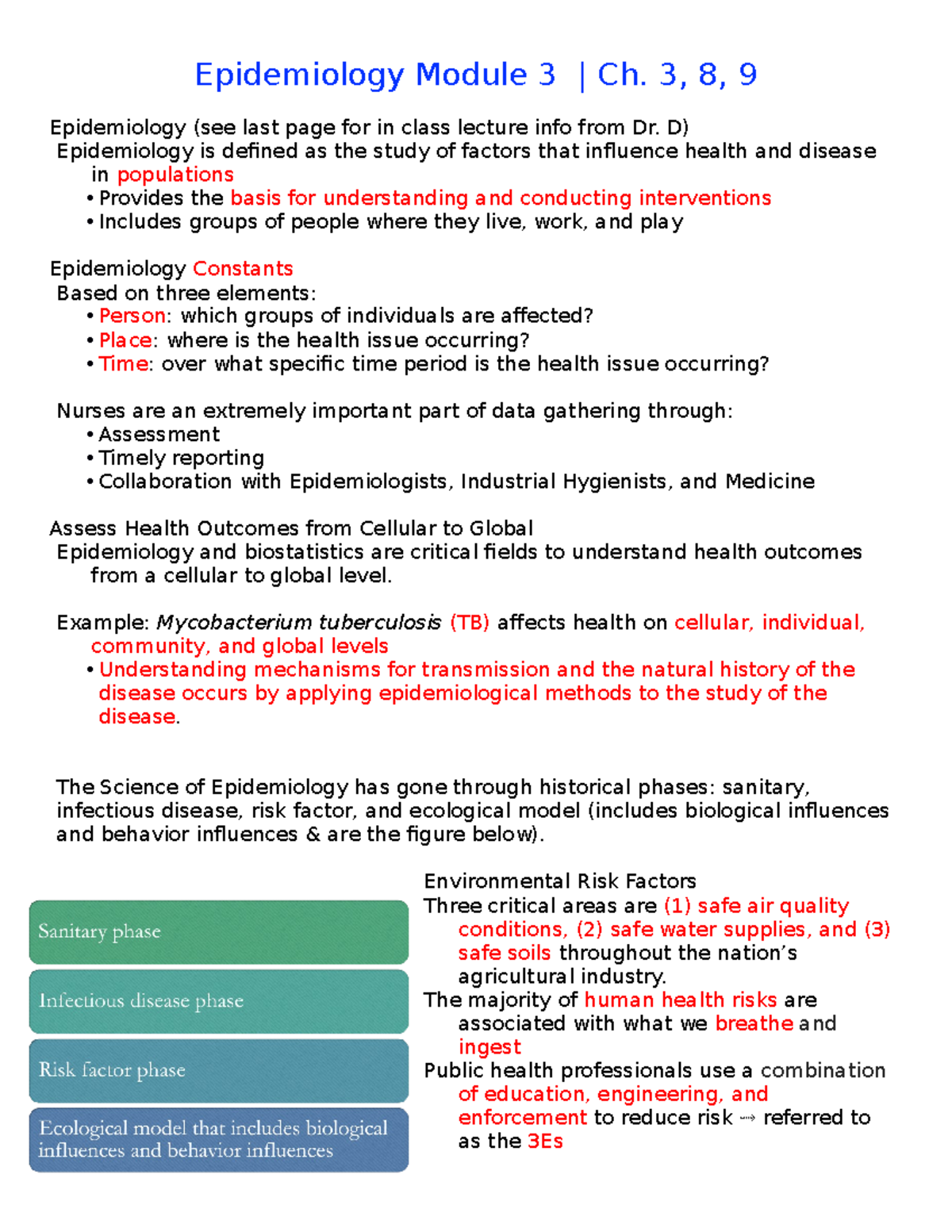 Powerpoint Mod 3 Ch 3 in Text - Epidemiology Module 3 | Ch. 3, 8, 9 ...