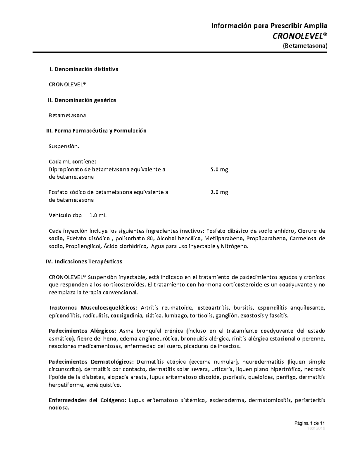 Cronolevel: Ficha Técnica de Betametasona - Medicamento Detallado - Studocu