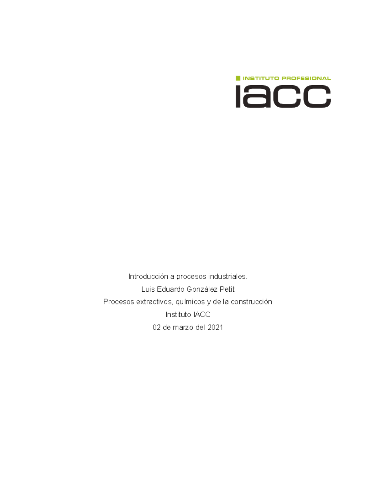 Semana 1-procesosquimicos y extractivos de la construccion - Introducción a procesos ...