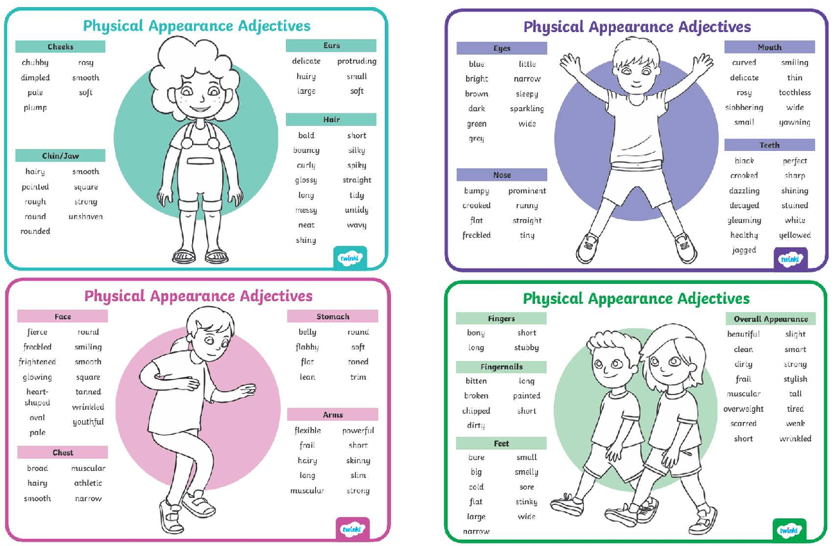 Describing People: Physical Appearance Adjectives Guide - Studocu