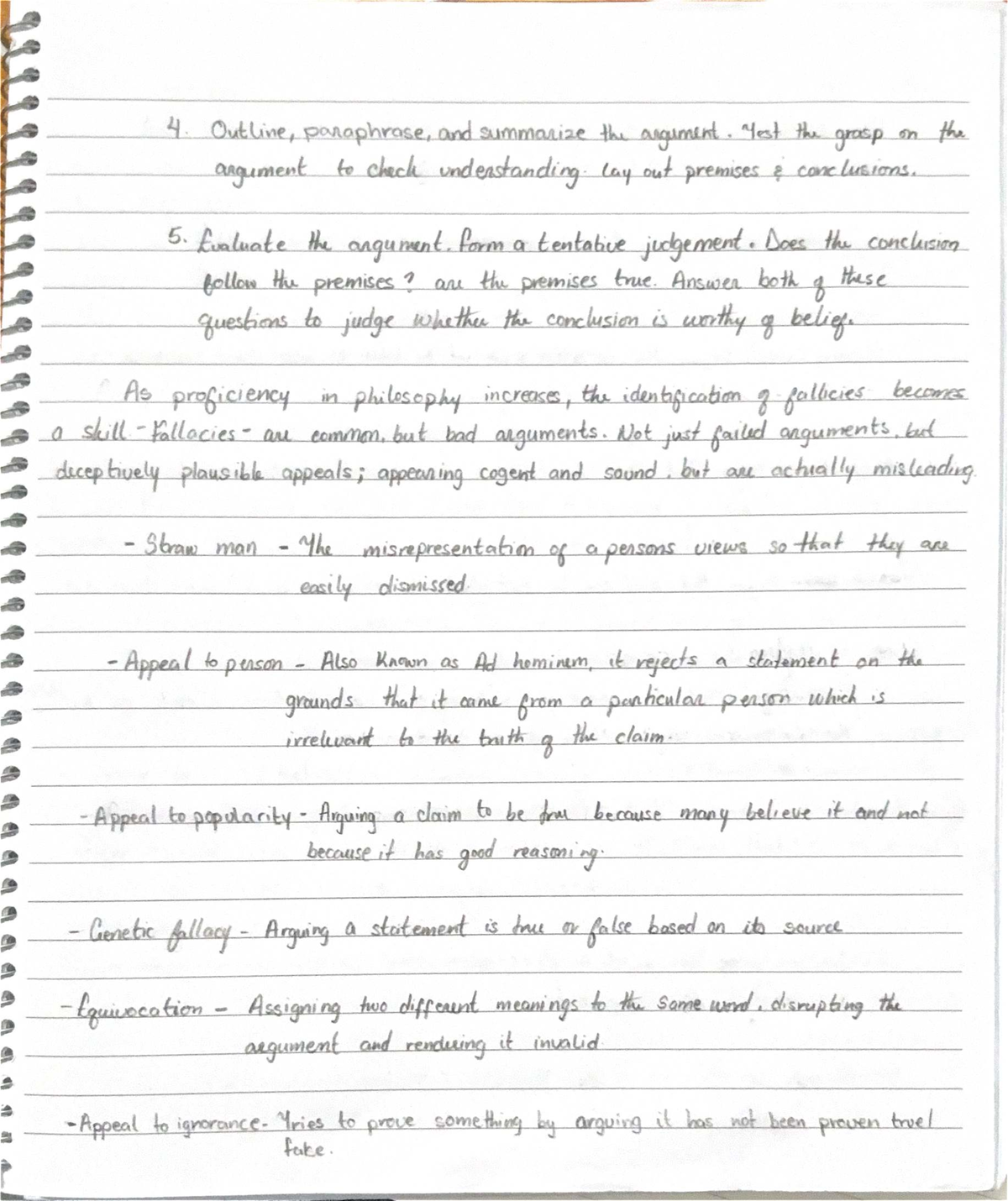 Psychology 101: Argument Evaluation and Fallacies Overview - Studocu