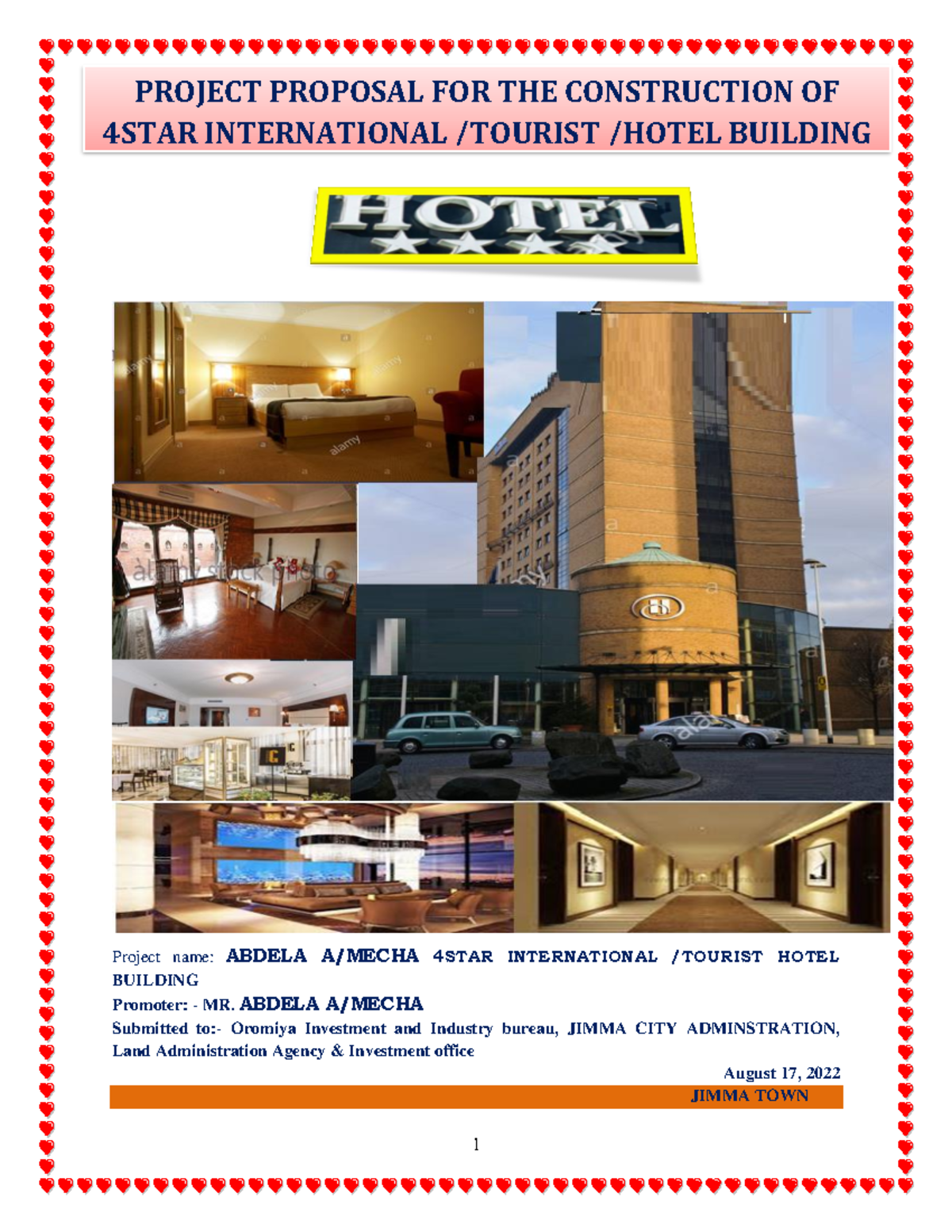 4STAR Hotel Project Proposal by Abdela Abamecha - Jimma - Studocu